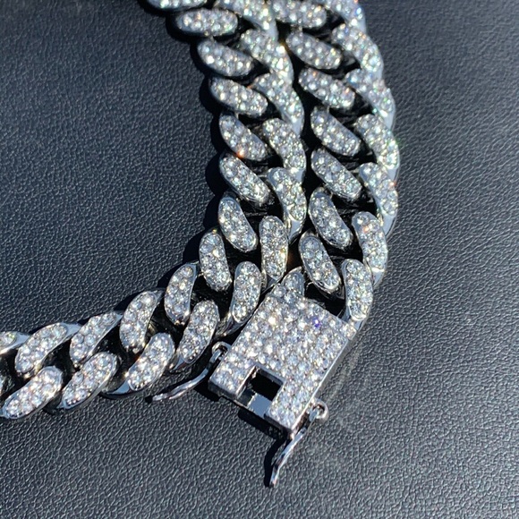Accessories | 14mm White Gold Cuban Link Chain Iced Out | Poshmark
